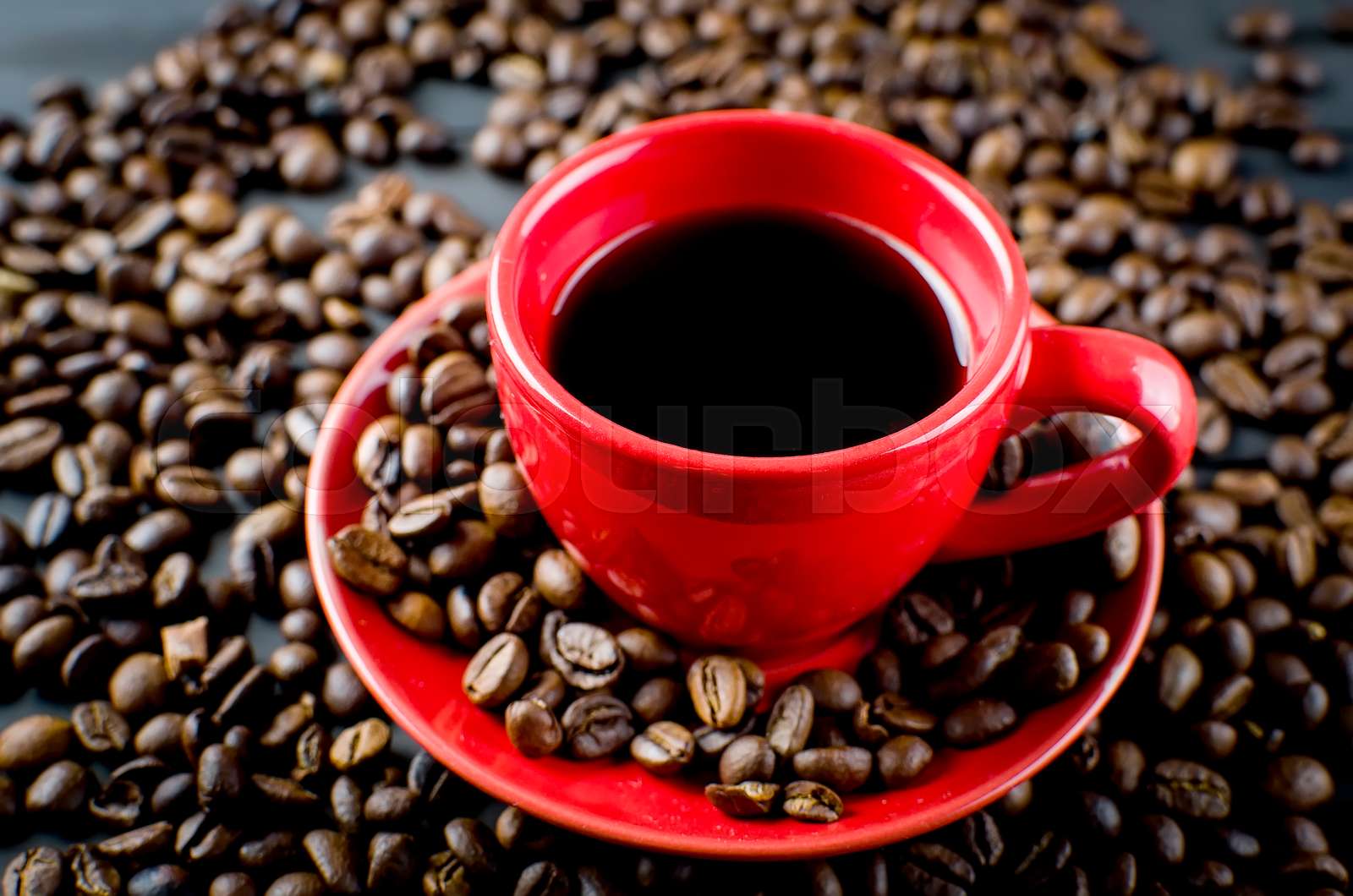 Coffee cup and beans | Stock image | Colourbox
