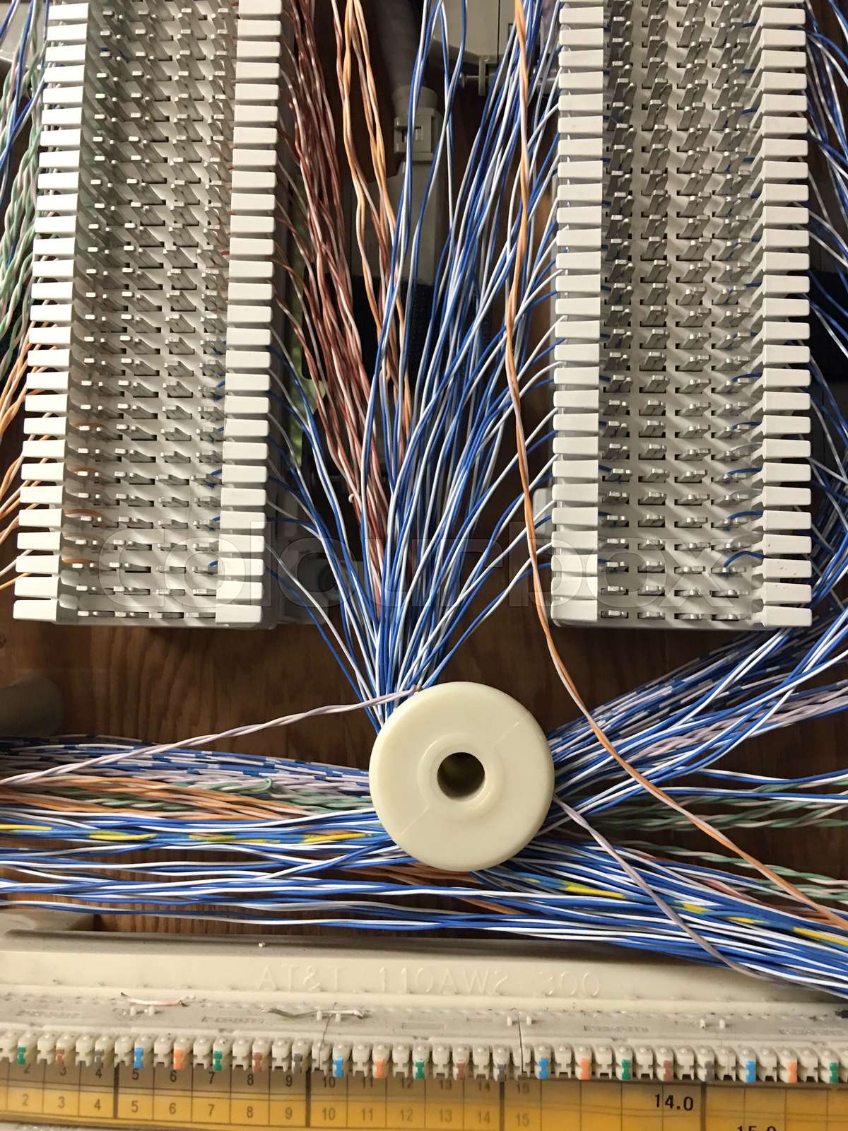 Communications Room Hotel Switchboard Phone Wires Telephone Connections ...