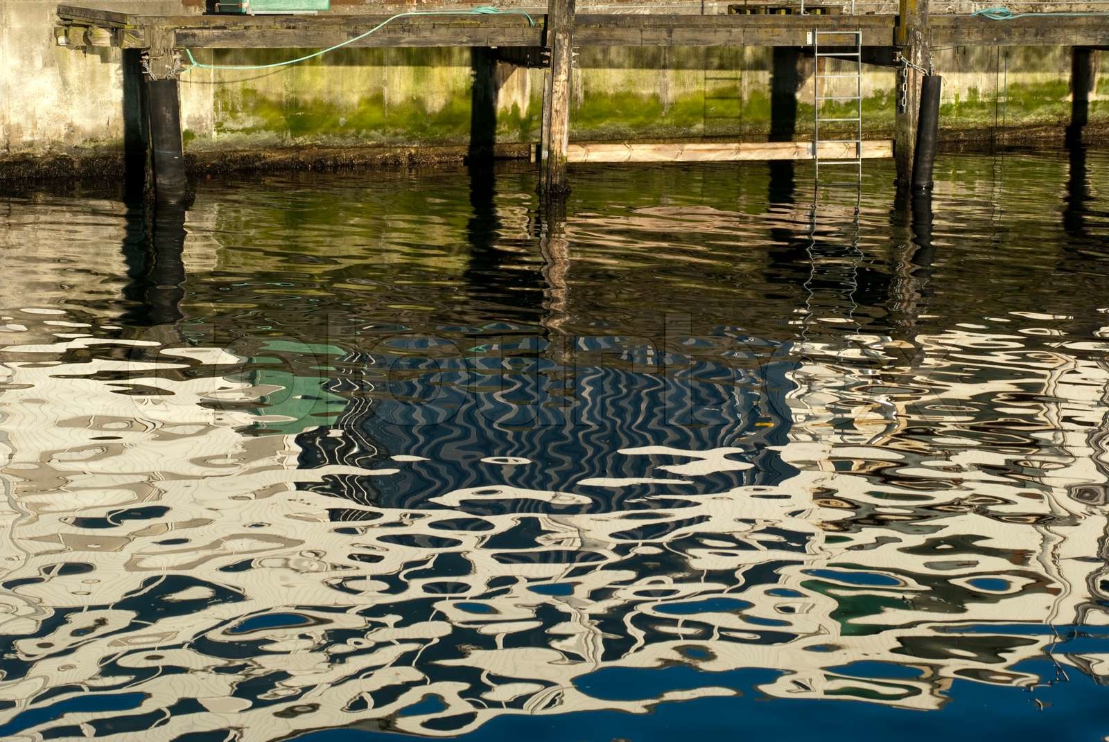 Closeup pier and water | Stock image | Colourbox