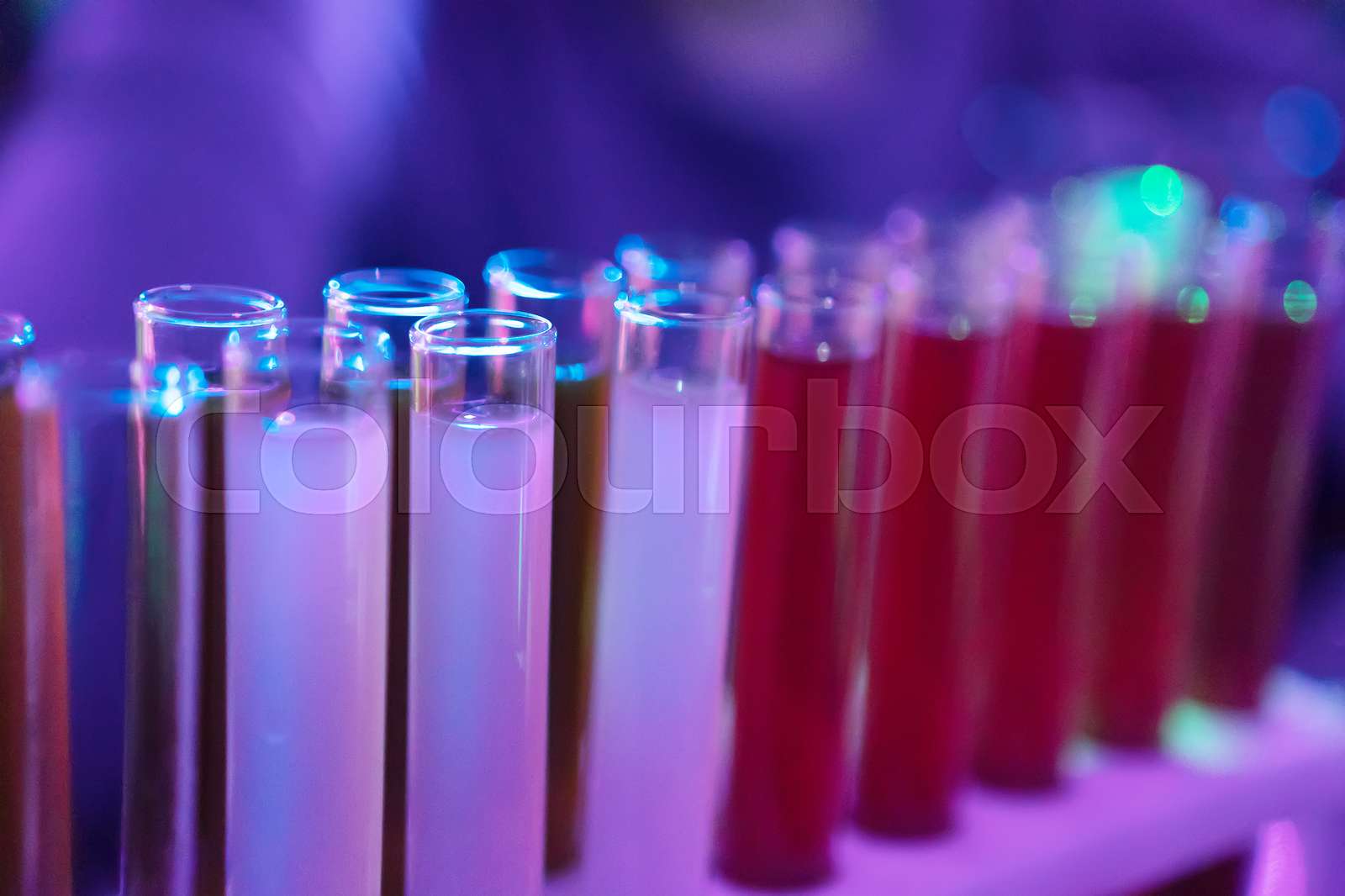 Twenty alcohol cocktails in test tubes in concept bar. | Stock image ...