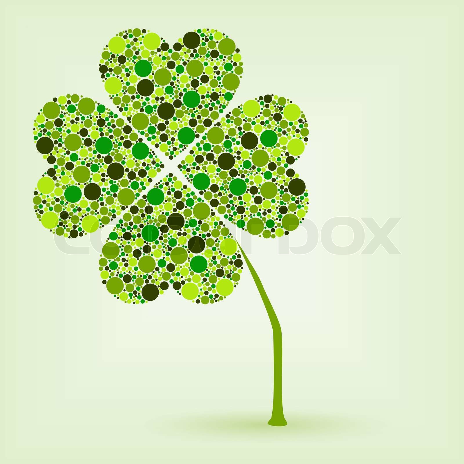 dots four leaf clover | Stock vector | Colourbox