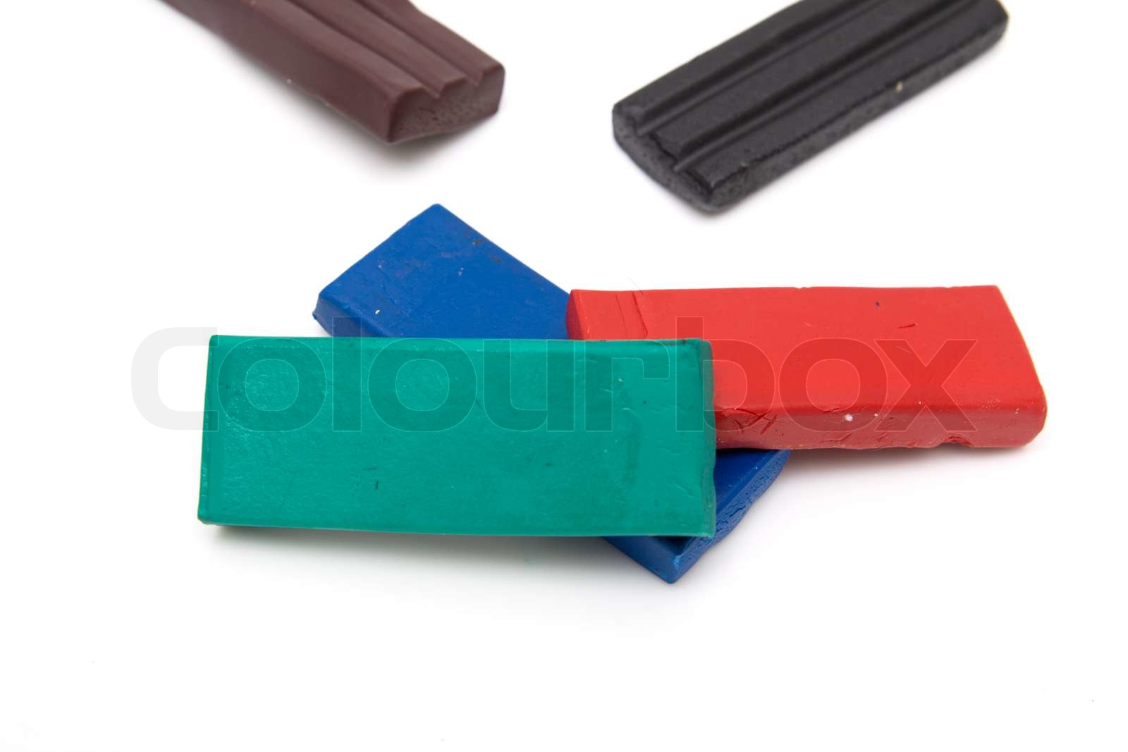 Plastilin auf weißem Hintergrund | Stock Bild | Colourbox