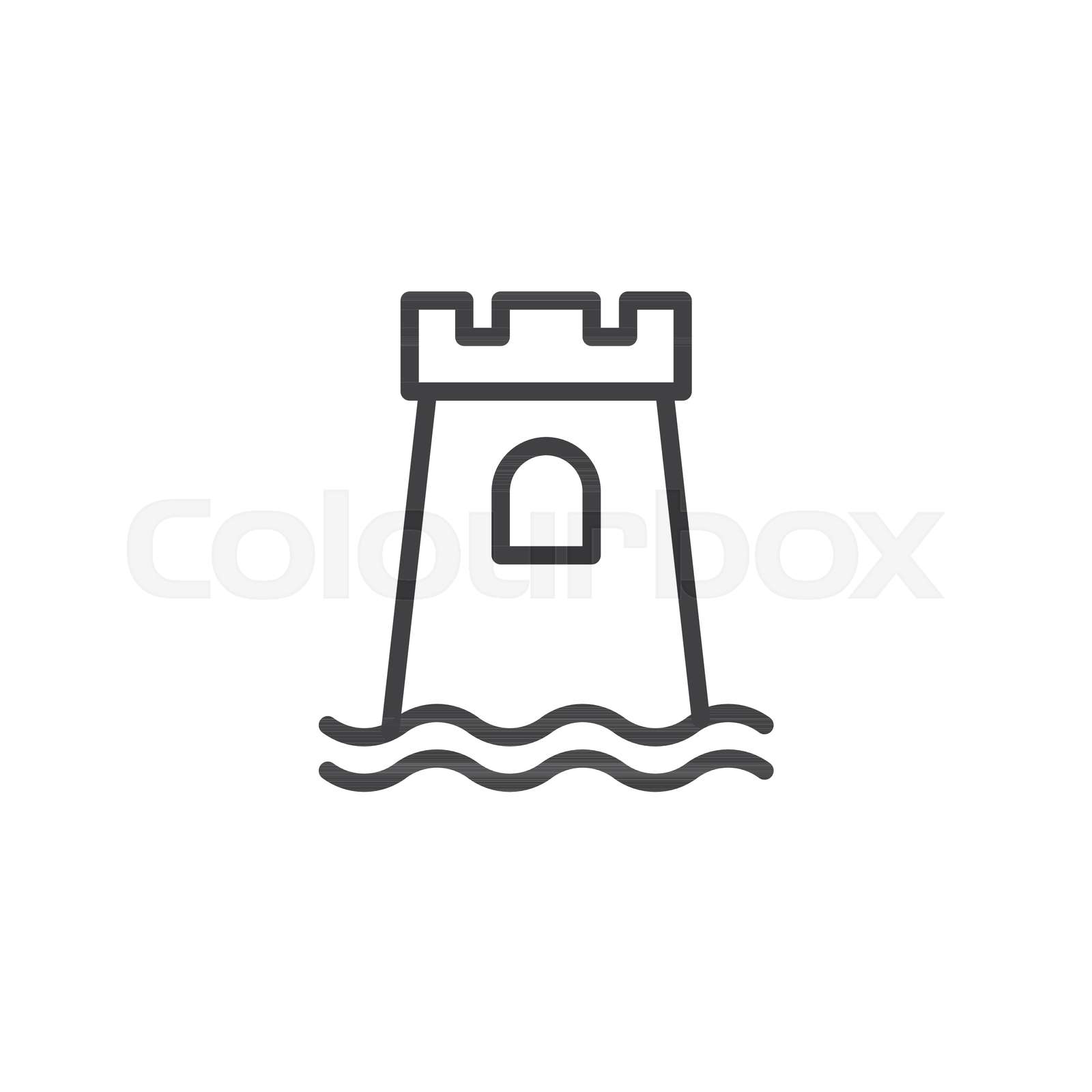Sand Castle Outline