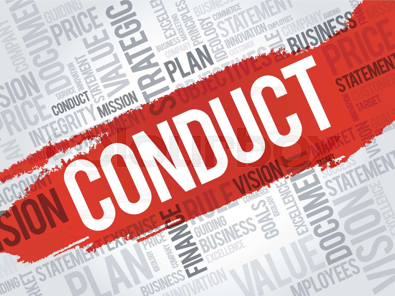 Conduct Word Cloud Collage Stock Vector Colourbox