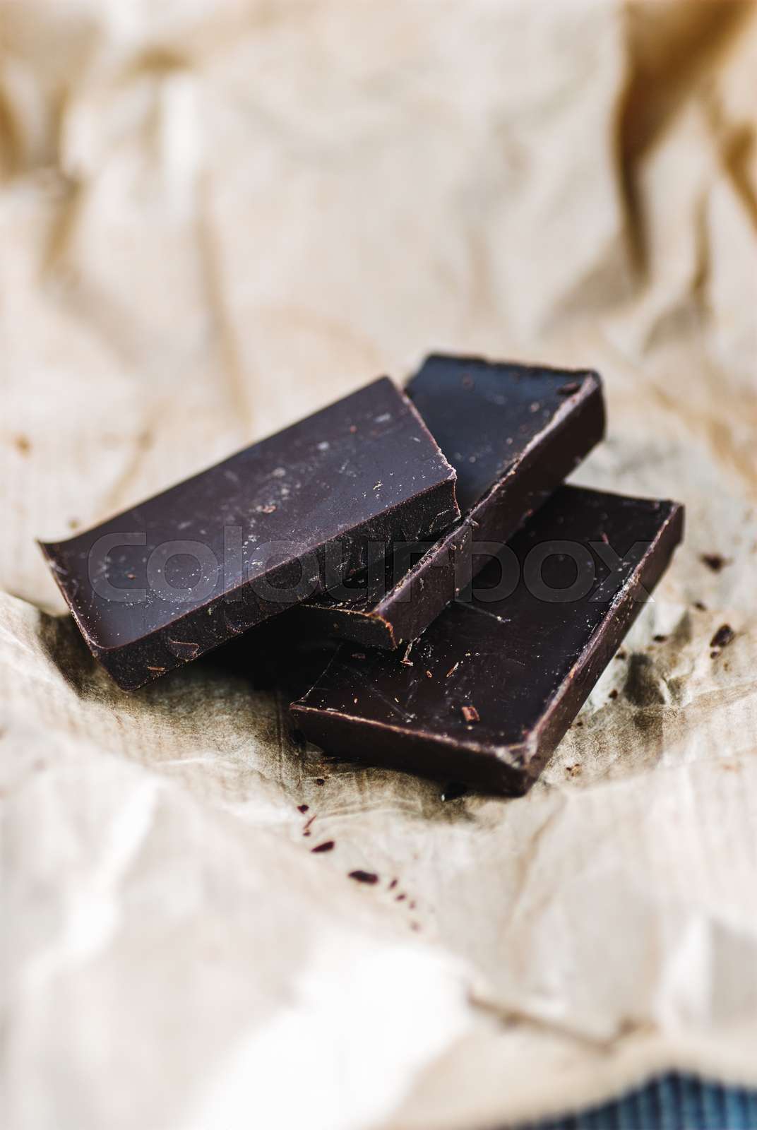 Dark Chocolate On Paper | Stock image | Colourbox