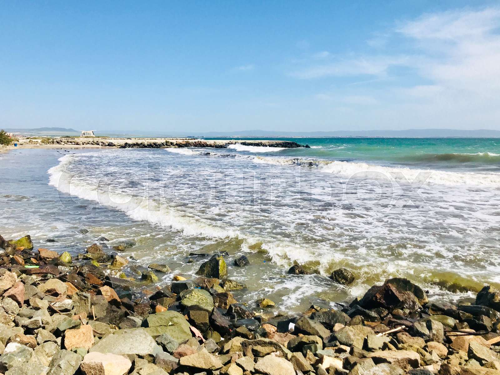 Beach and sea in bright sunlight | Stock image | Colourbox