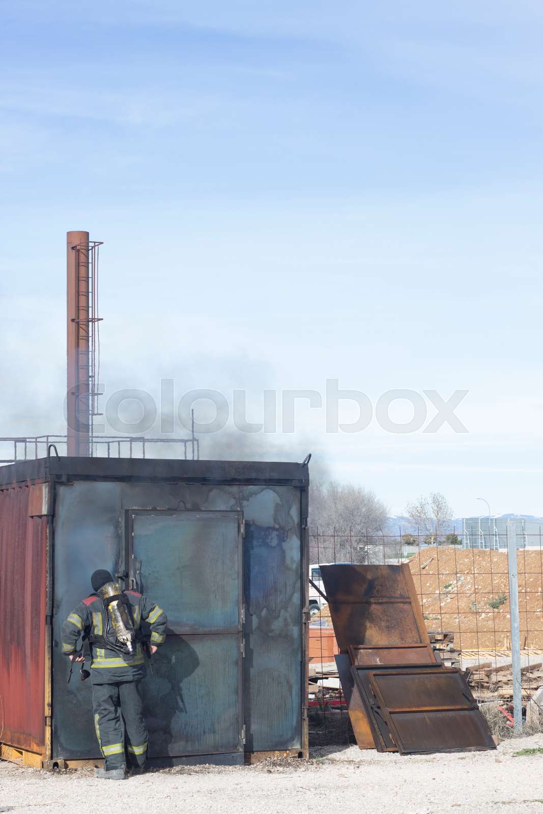 Fire station training equipment | Stock image | Colourbox