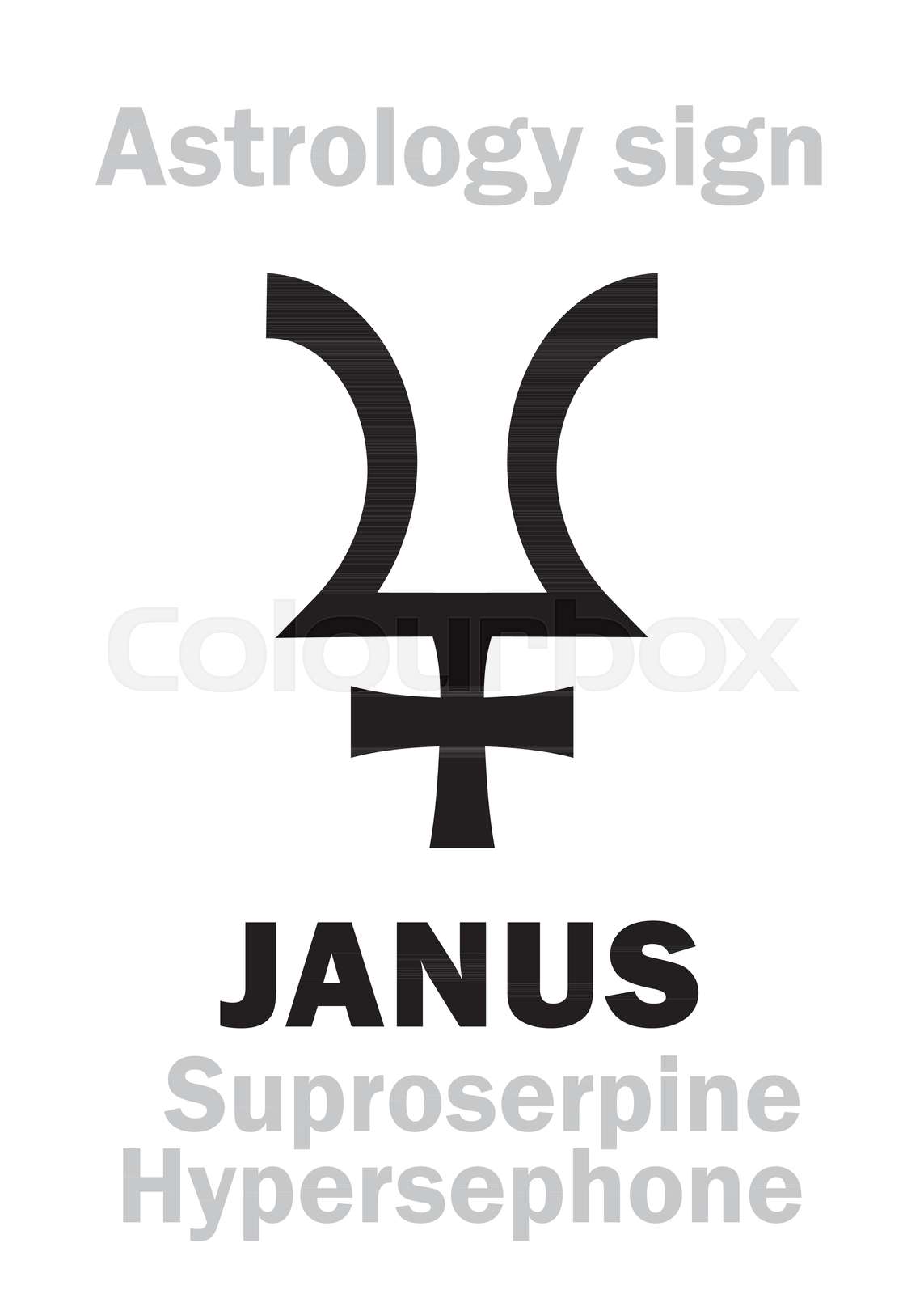 Astrology: planet JANUS | Stock vector | Colourbox