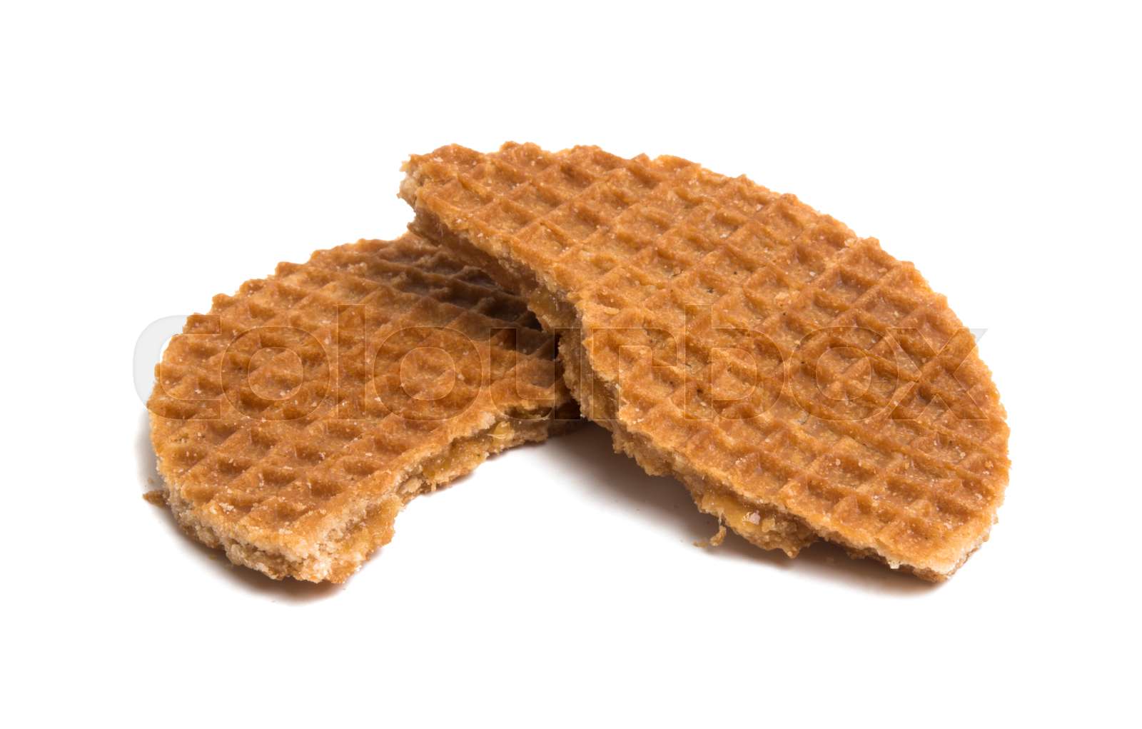 Dutch waffles isolated | Stock image | Colourbox