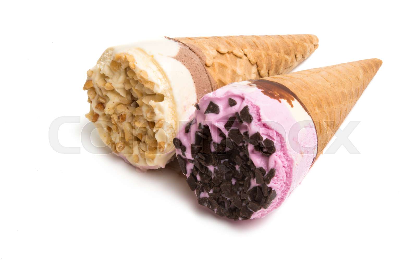 ice cream in a waffle cup isolated | Stock image | Colourbox