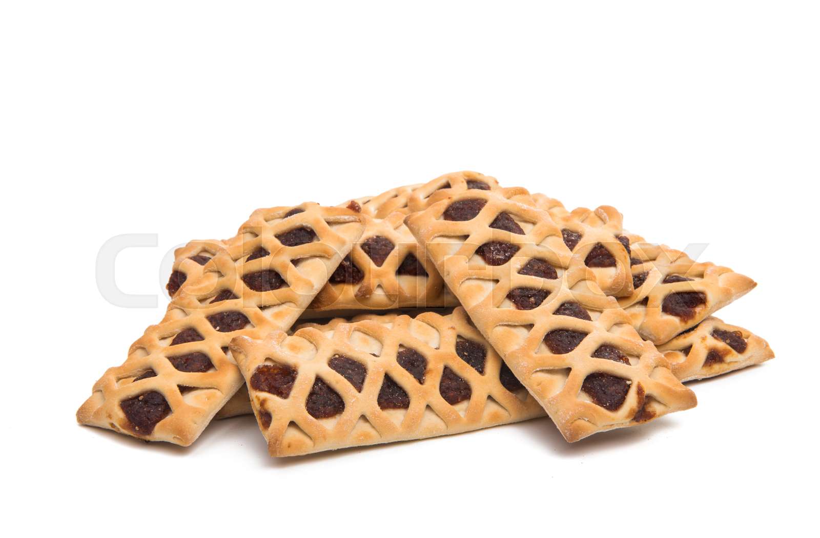 biscuits with fruit filling isolated | Stock image | Colourbox