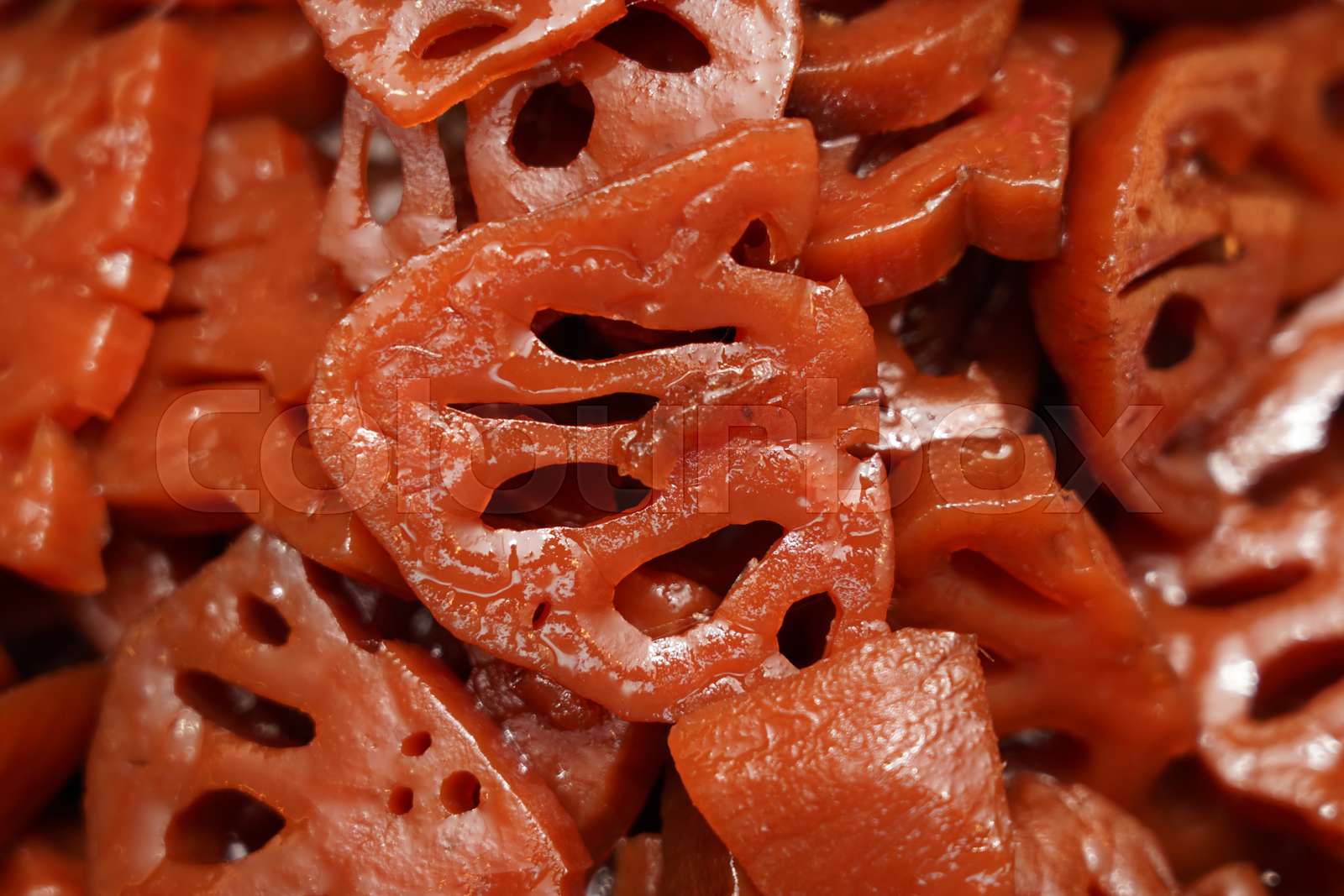 lotus root in syrup for thai dessert | Stock image | Colourbox