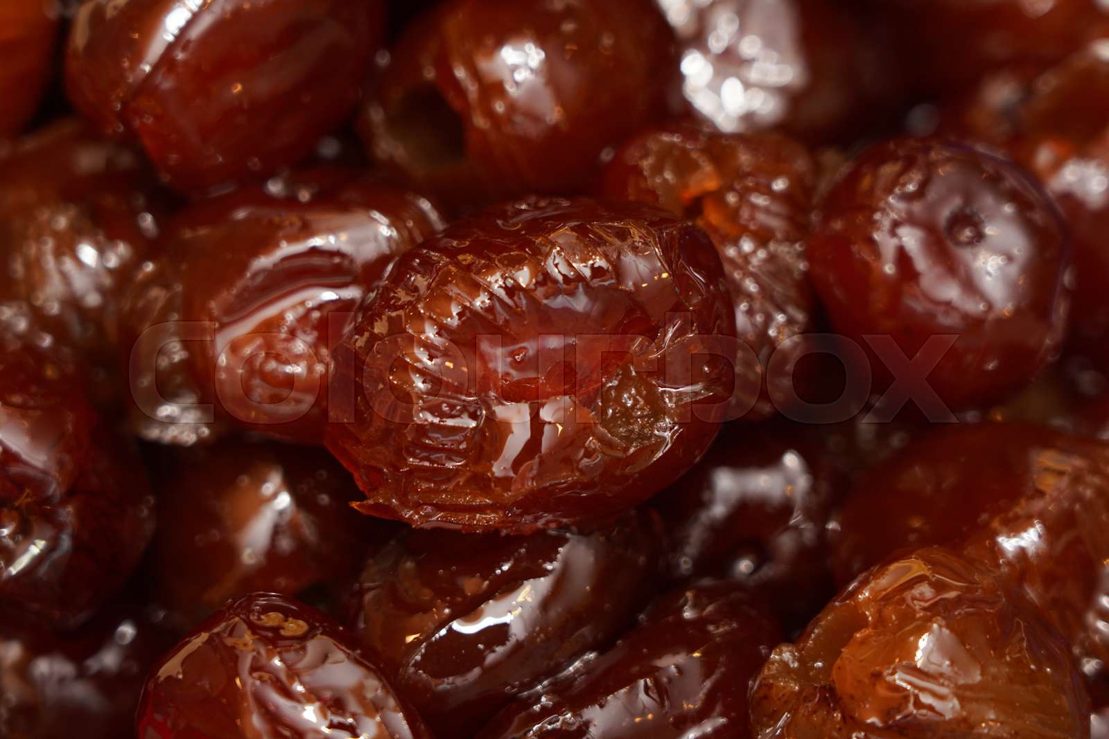 boiled Chinese date or Jujube in syrup for thai dessert | Stock image ...