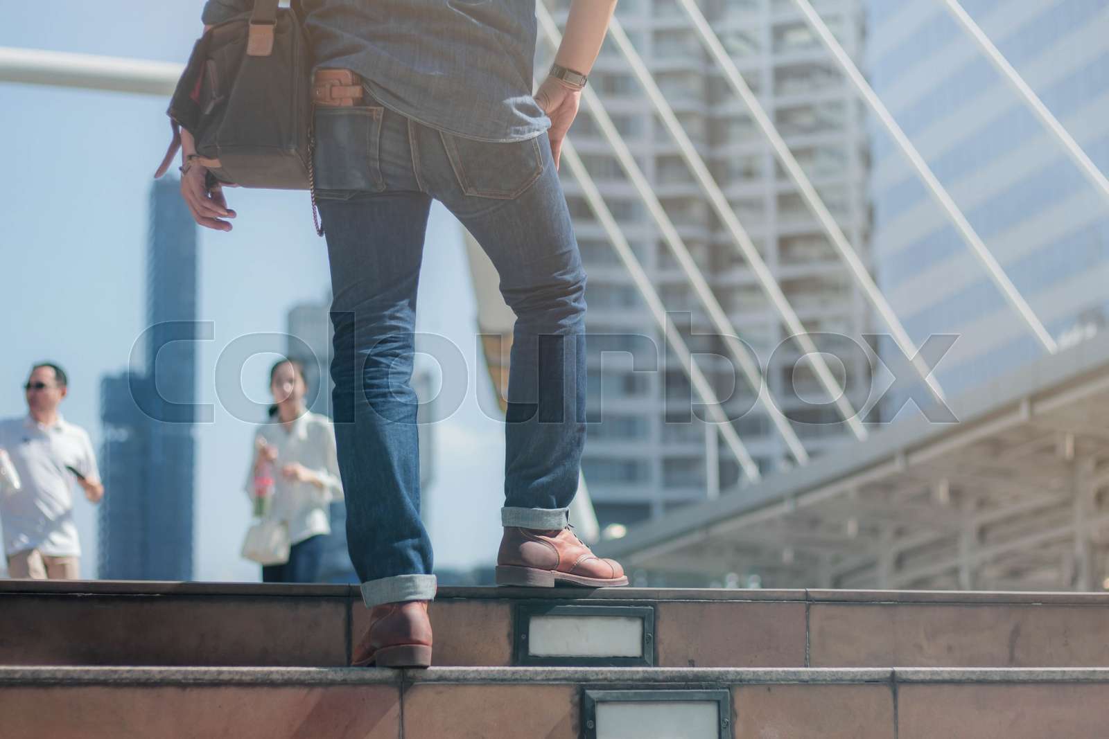 Young man with a trip. | Stock image | Colourbox