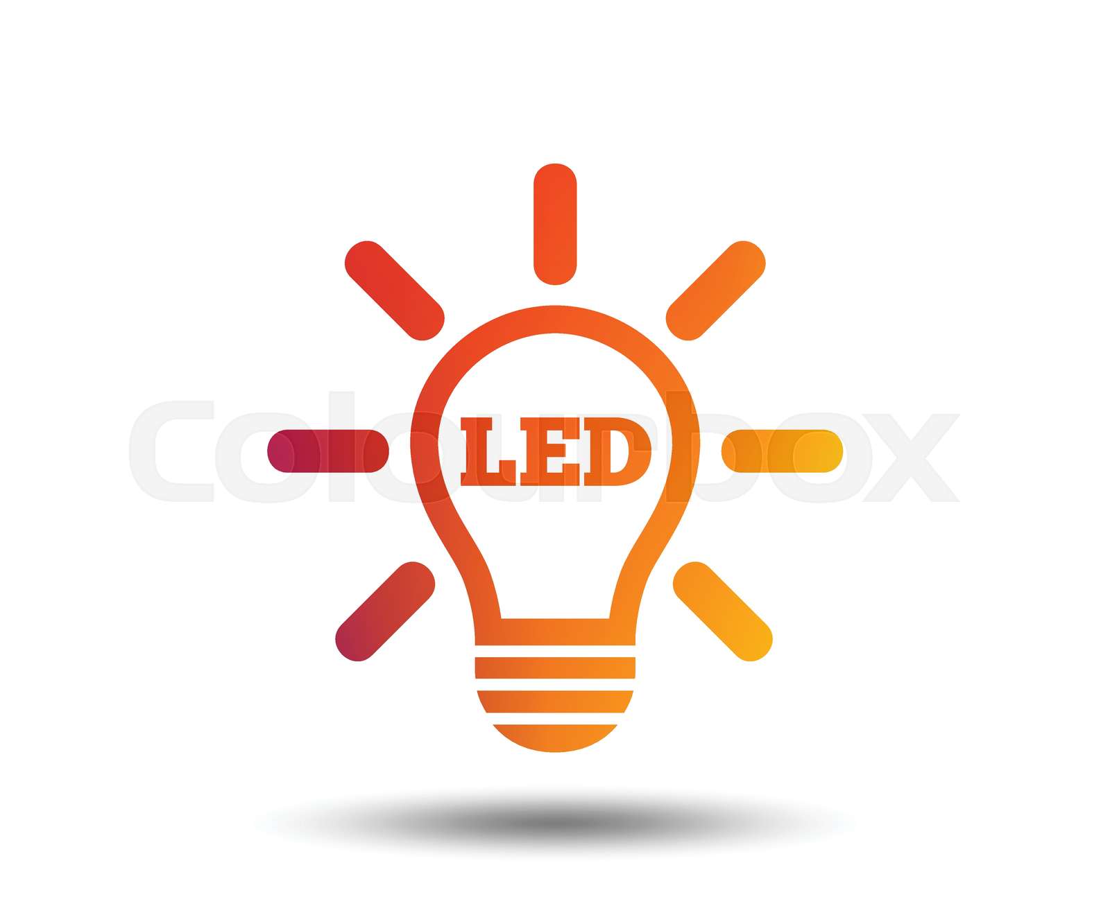 Led light lamp icon. Energy symbol. | Stock vector | Colourbox