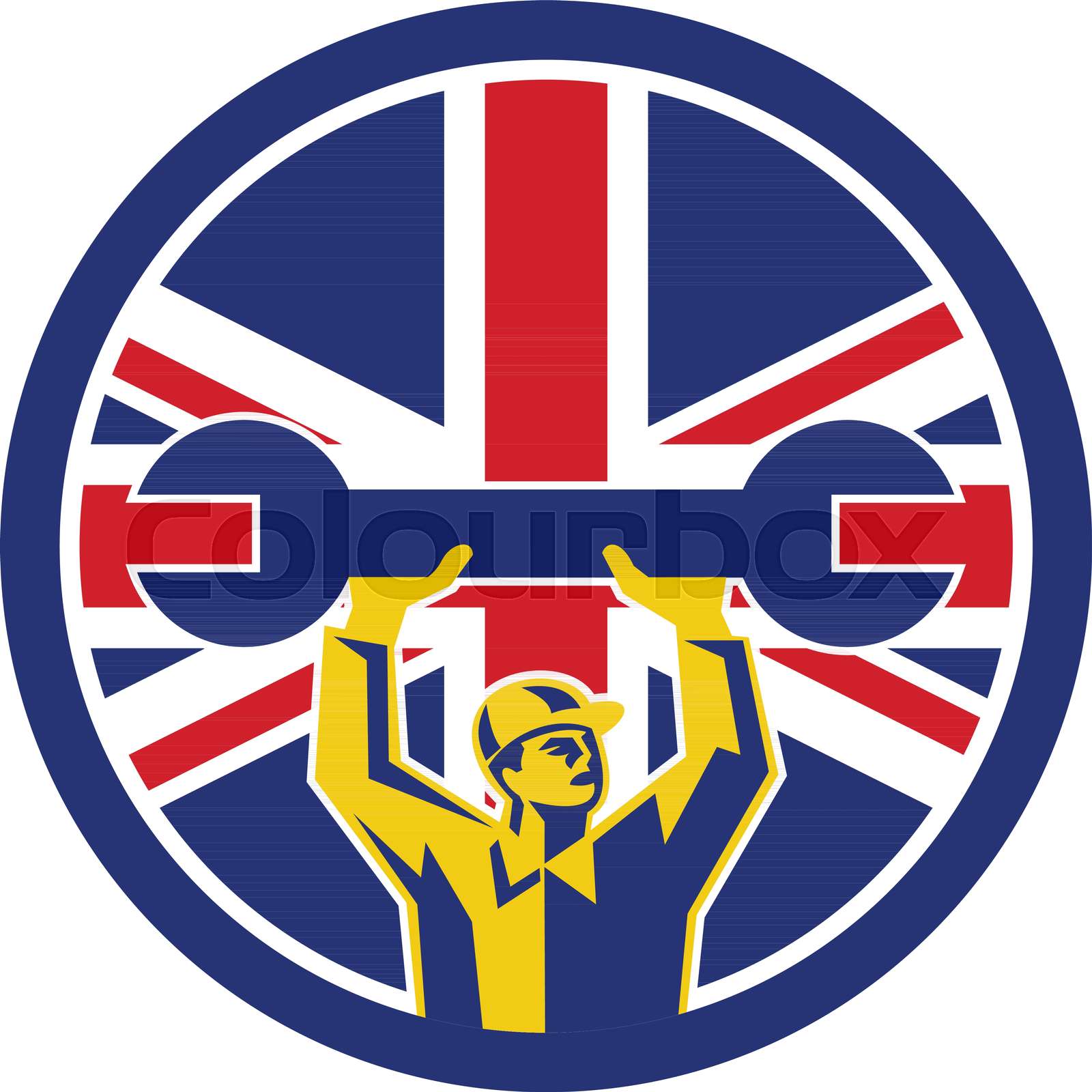 British Mechanic Union Jack Flag Icon | Stock vector | Colourbox