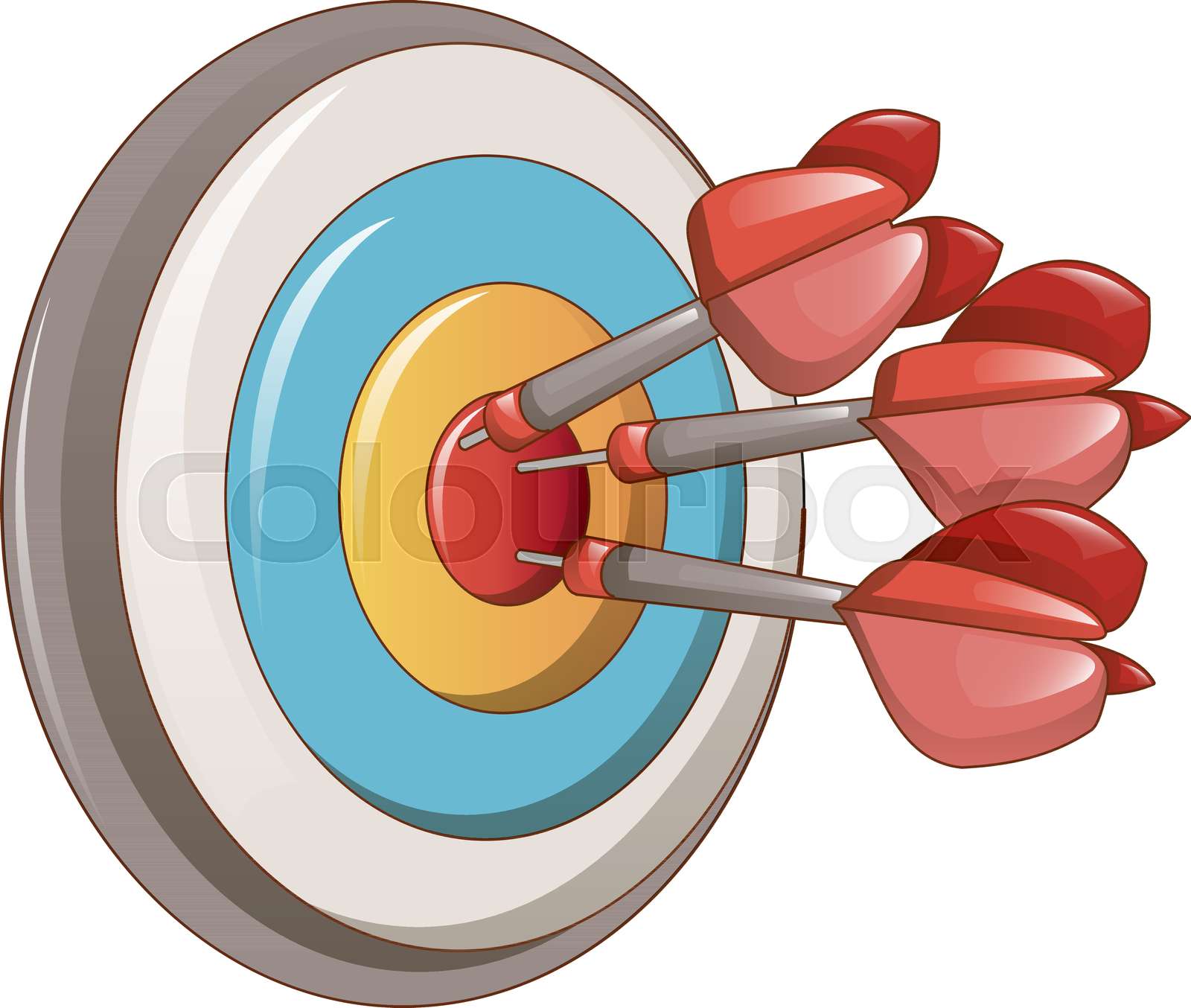 darts, scheibe, icon | Stock-Vektor | Colourbox