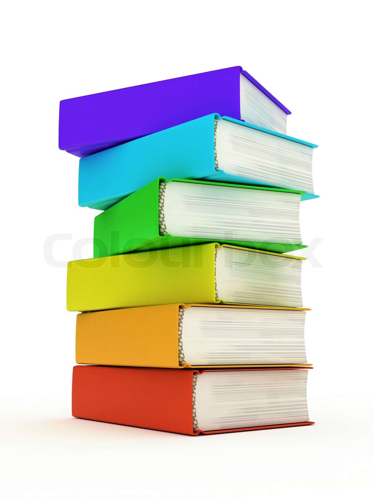 Some of Colored Books on White Background | Stock image | Colourbox