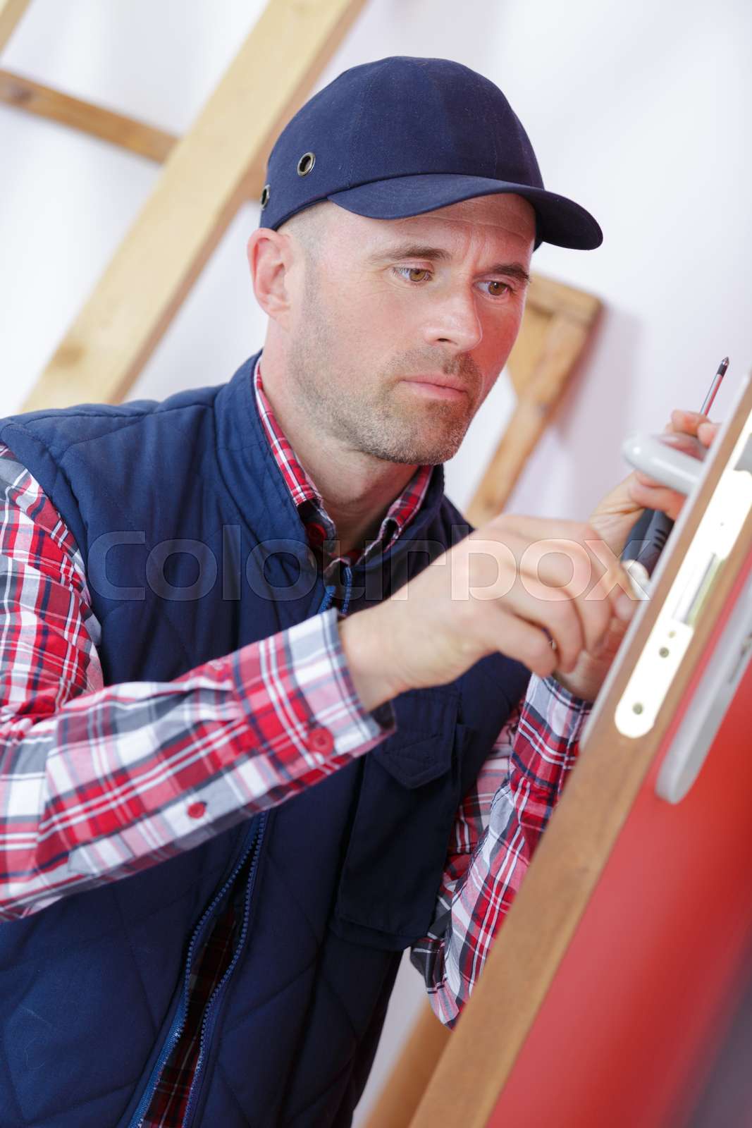checking the door defect | Stock image | Colourbox