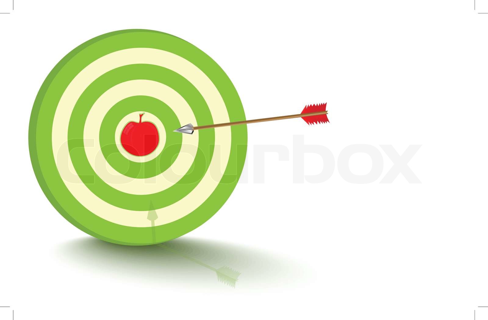 Green target with Arrow | Stock vector | Colourbox