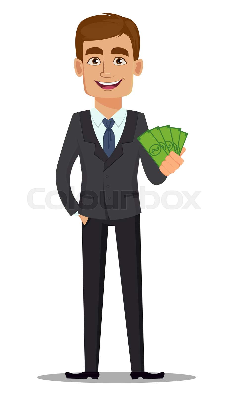 Handsome banker in business suit | Stock vector | Colourbox