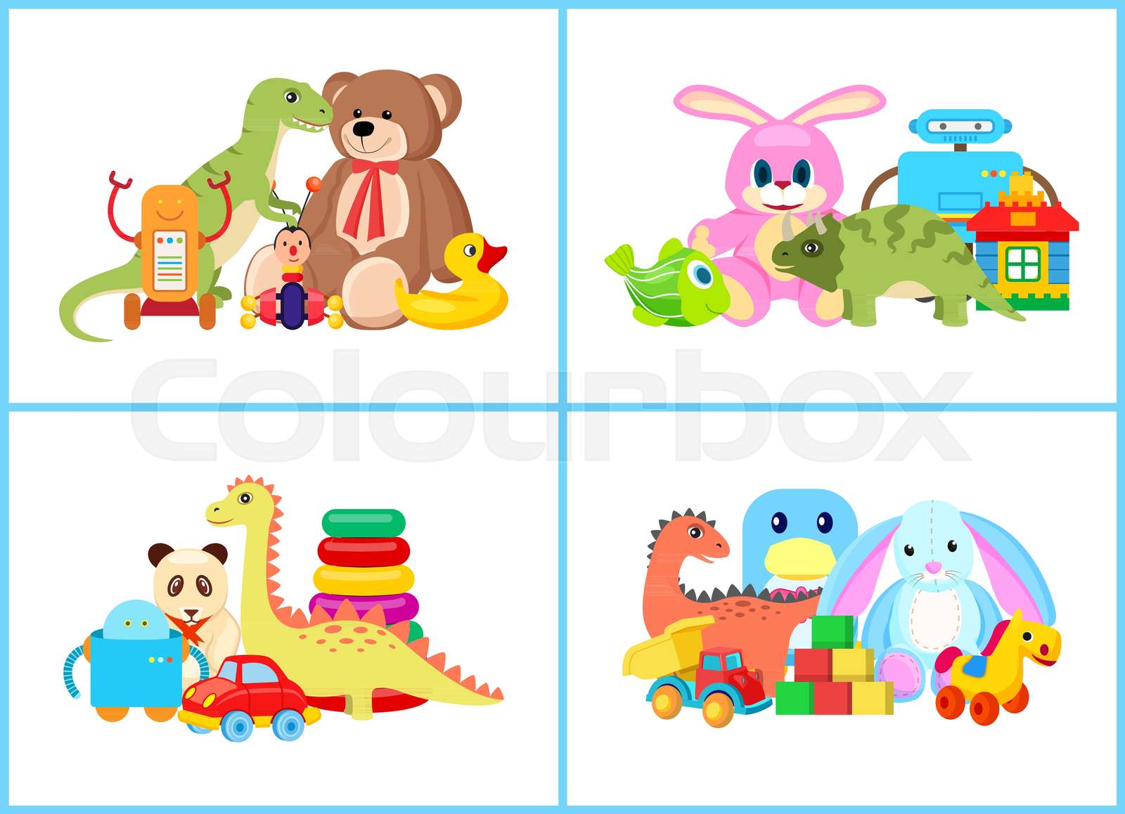 Toys for Children Collection Vector Illustration | Stock vector | Colourbox