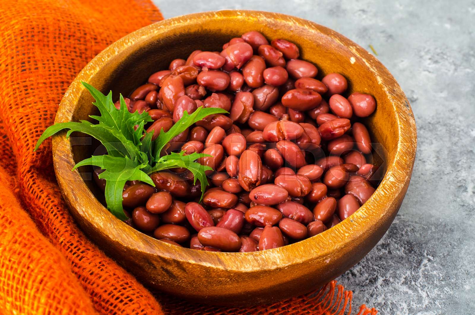 Vegetarian menu. Dishes from red beans | Stock image | Colourbox