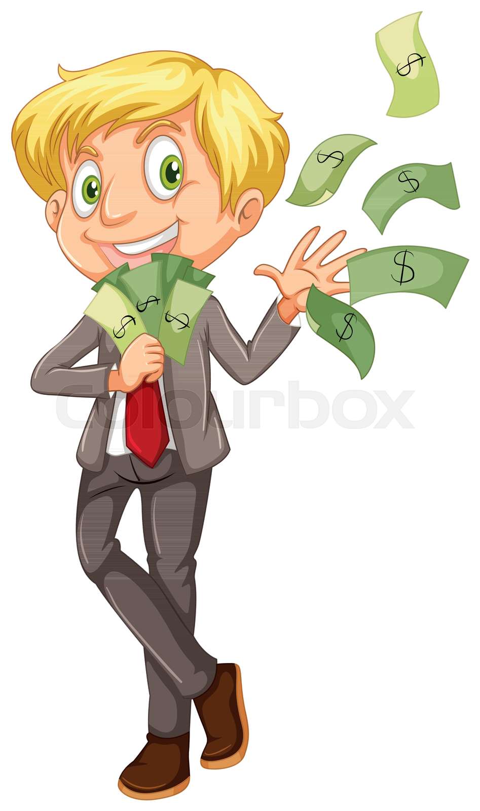 A Rich Young Man on White Background | Stock vector | Colourbox