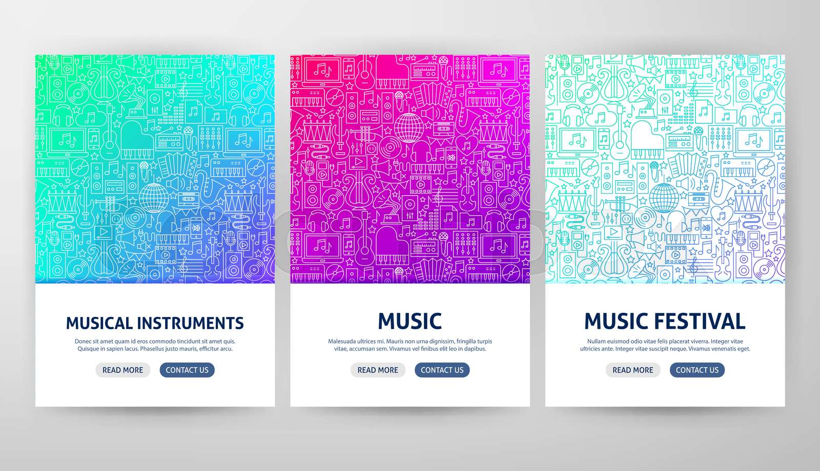 Music Flyer Concepts | Stock vector | Colourbox