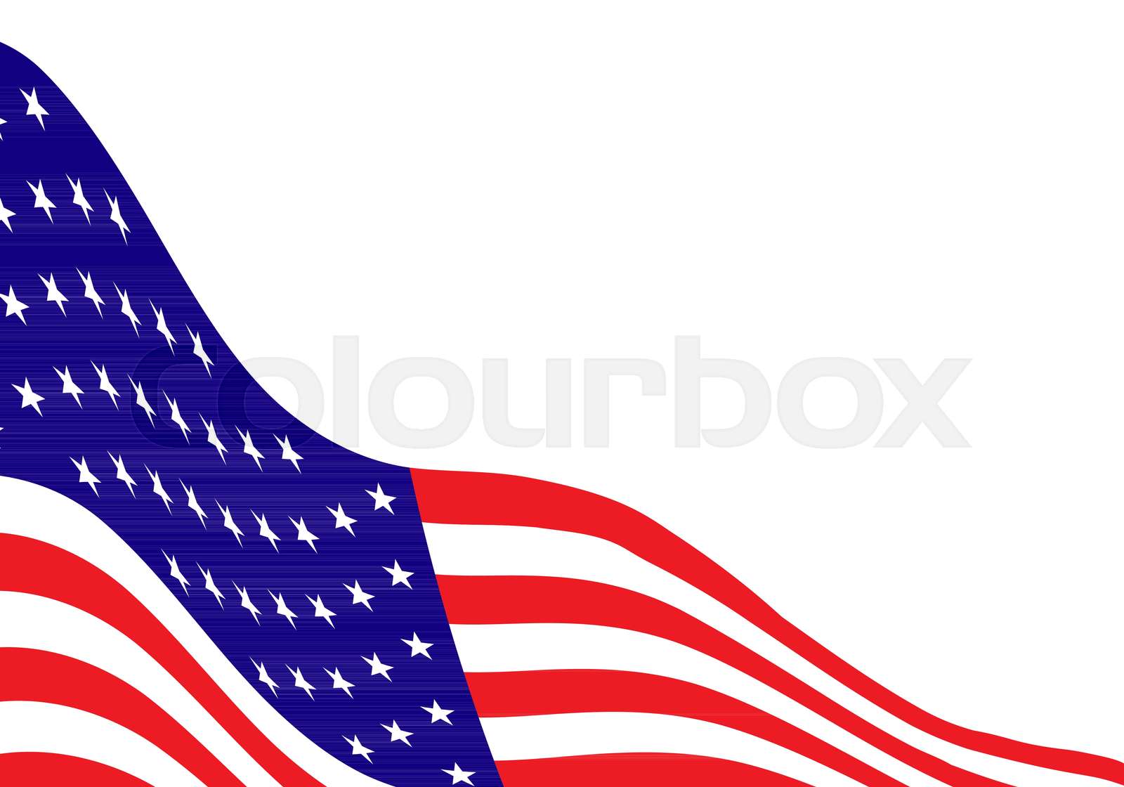 American flag illustration with empty space | Stock vector | Colourbox