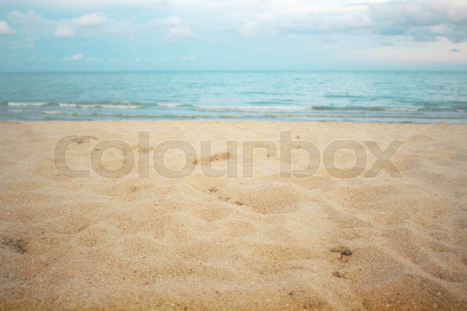 golden sand beach with sky. | Stock image | Colourbox
