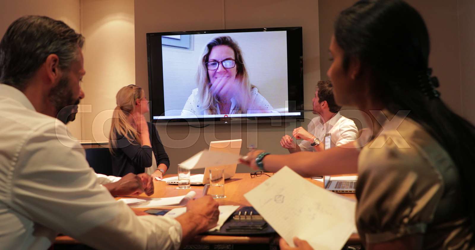 Business Meeting and Video Call | Stock video | Colourbox