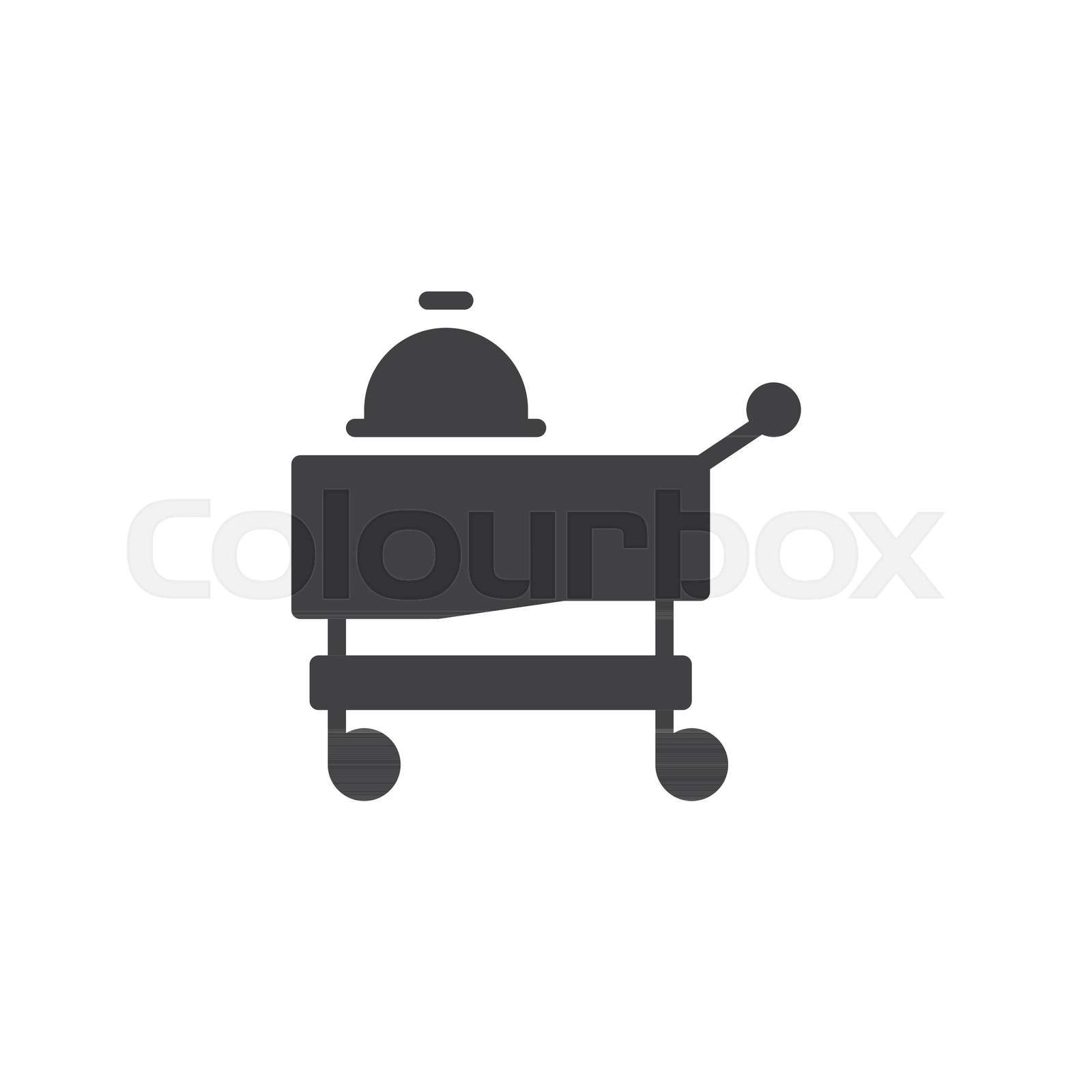 Food trolley vector icon | Stock vector | Colourbox
