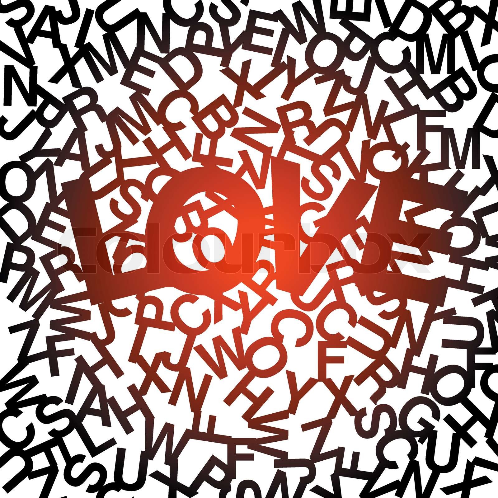 Background image composed of various letters | Stock vector | Colourbox
