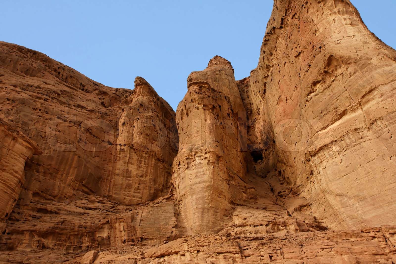Solomon pillars rock in Timna national desert park in Israel | Stock ...