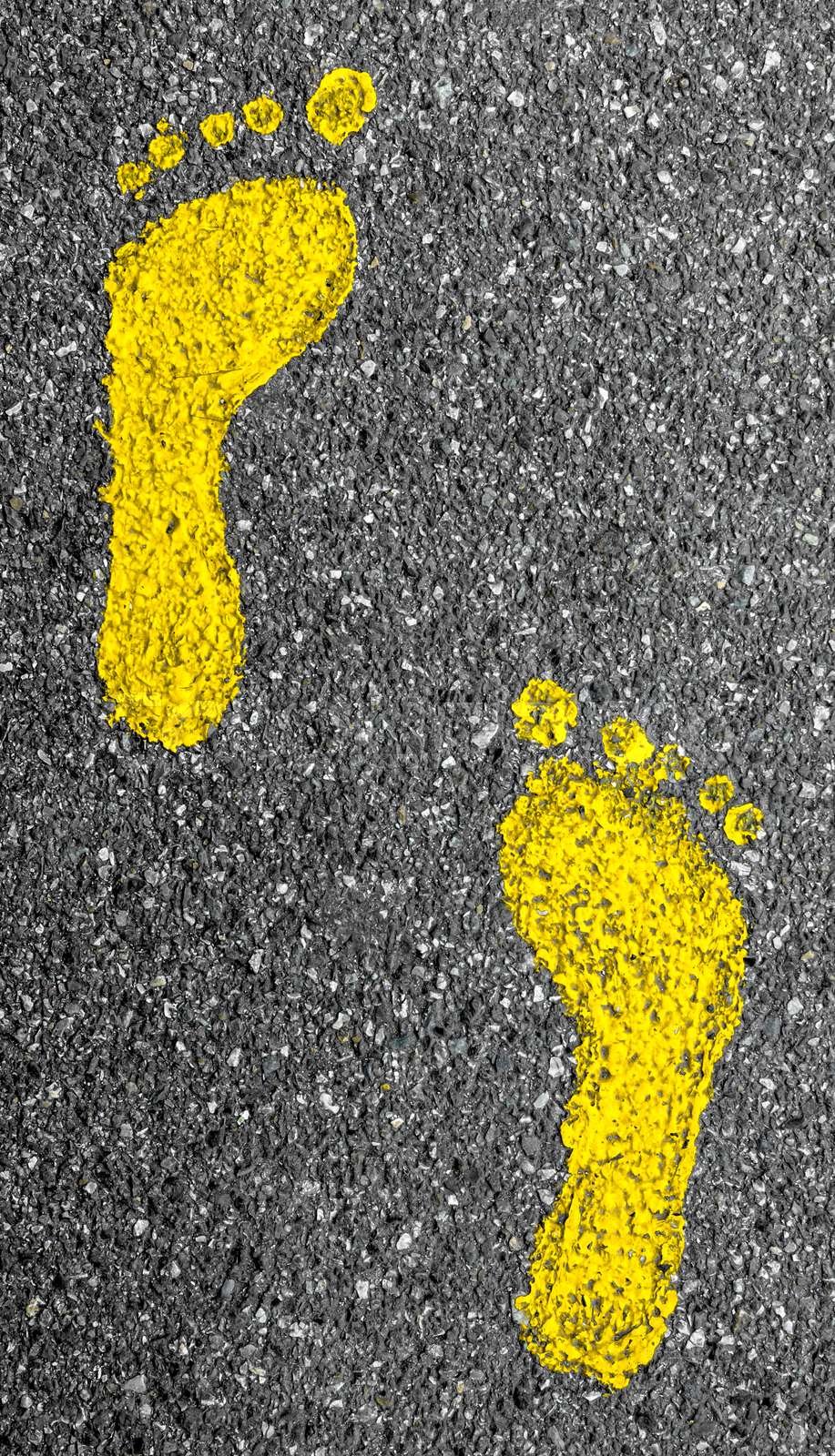 Footprints yellow feet | Stock image | Colourbox