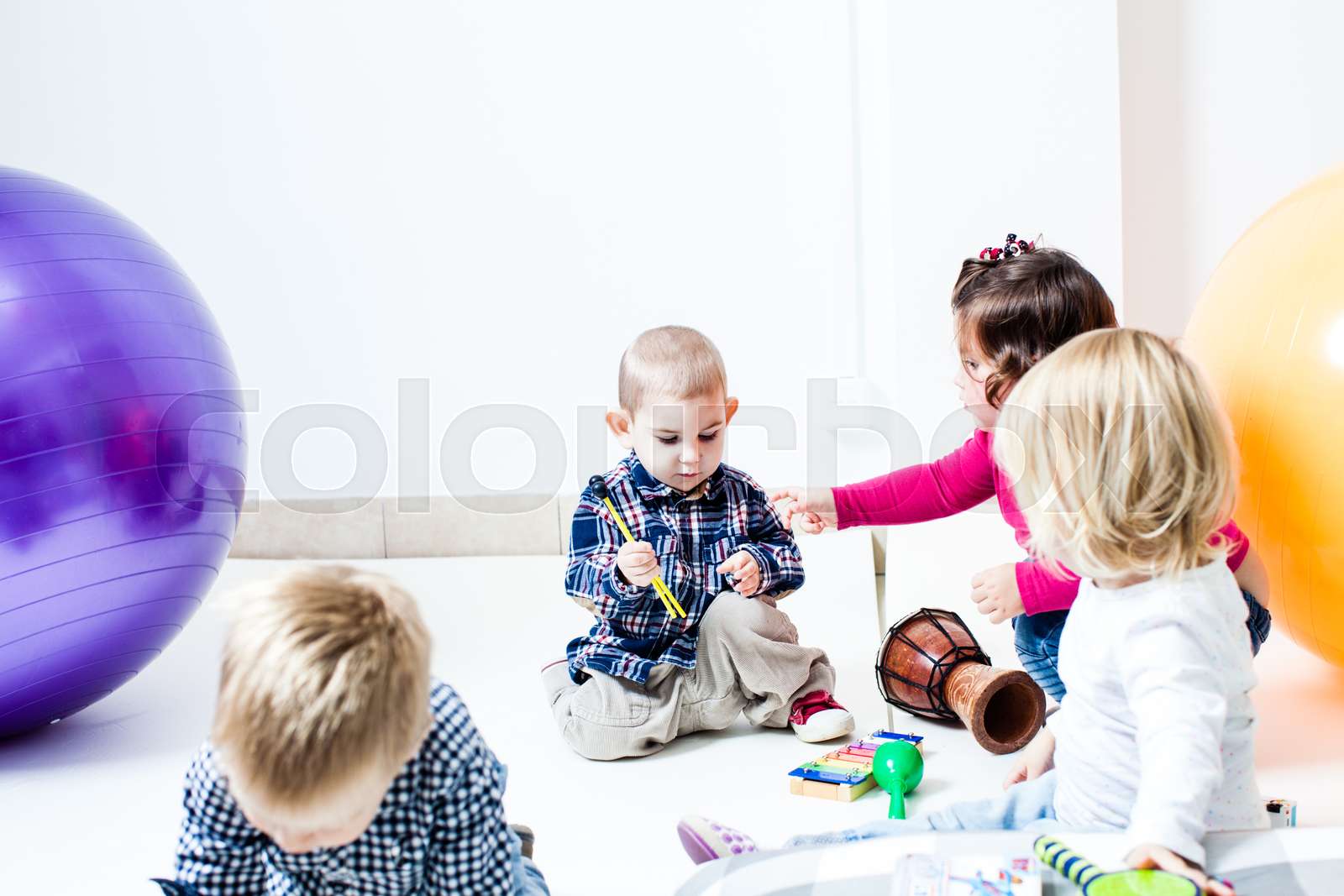 The children play musical instruments | Stock image | Colourbox