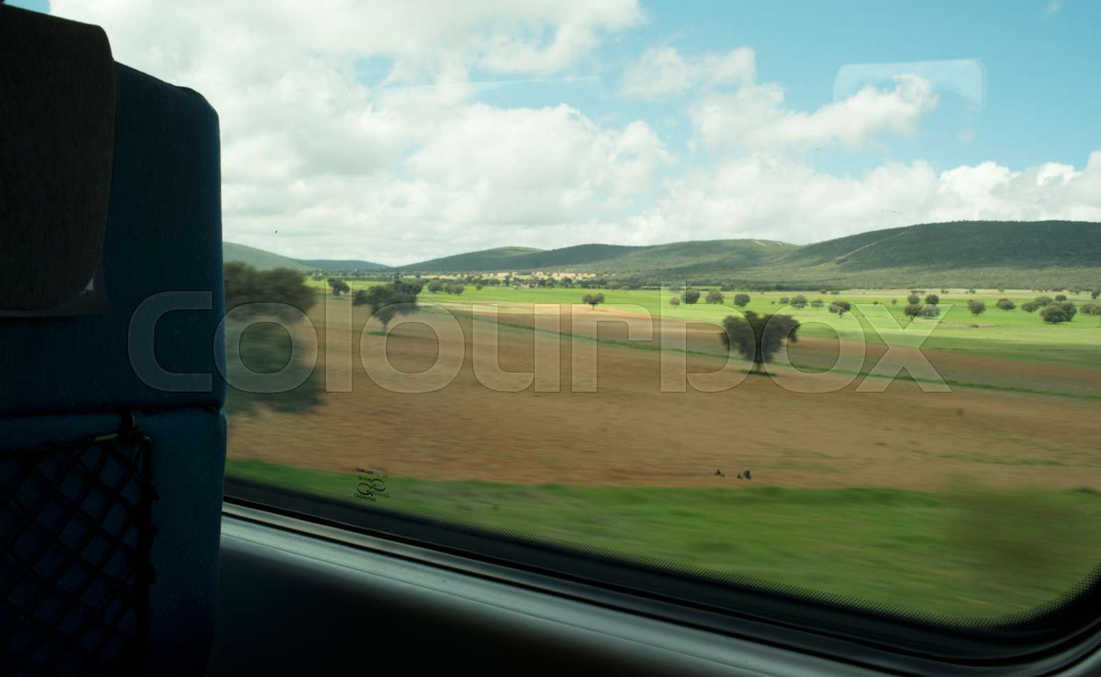 Train window countryside | Stock image | Colourbox
