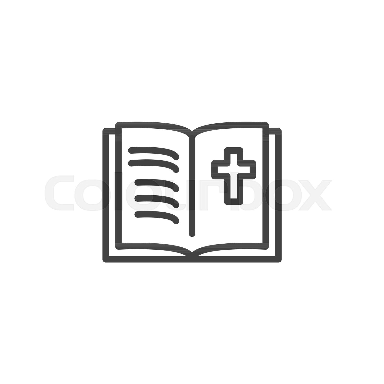 Holy Bible outline icon | Stock vector | Colourbox