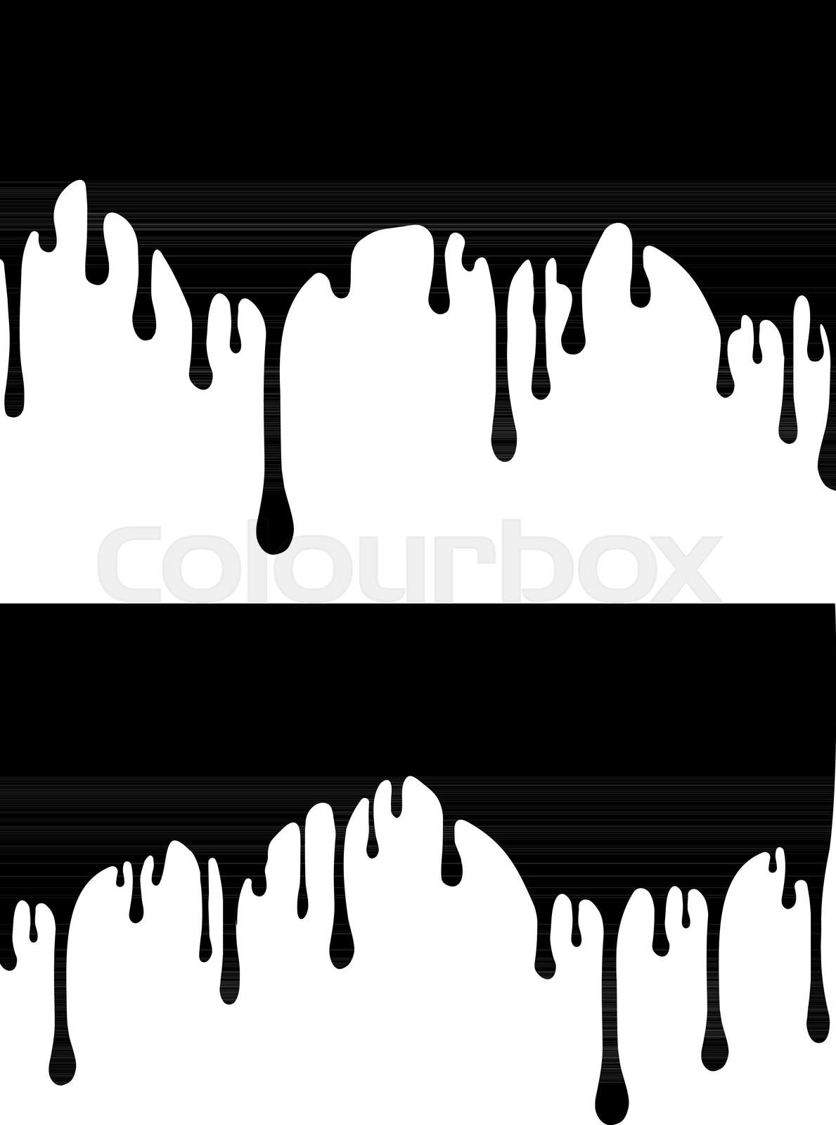 Pair of black paint drips. Vector illustration for your design. | Stock ...