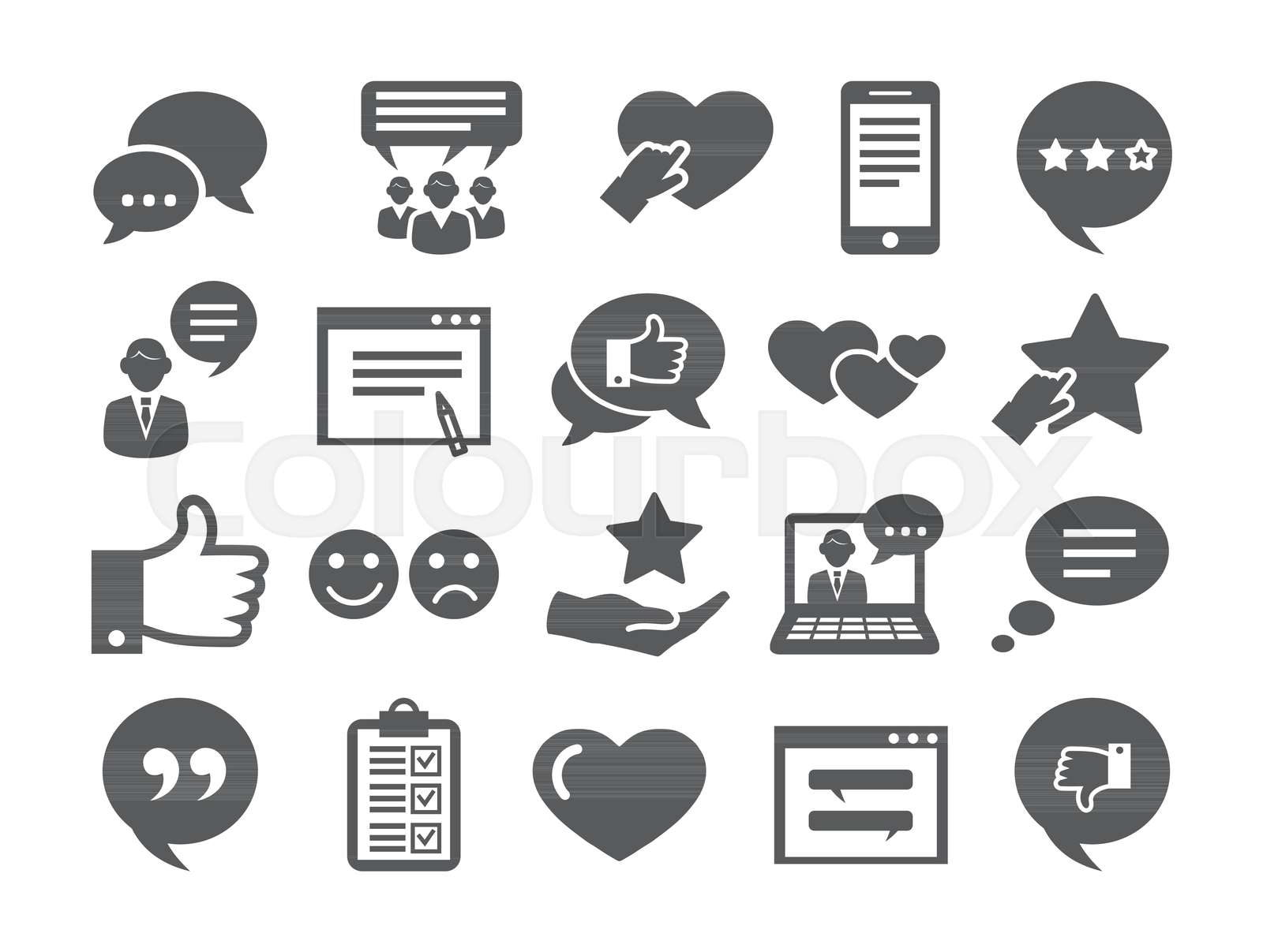 Feedback icons | Stock vector | Colourbox