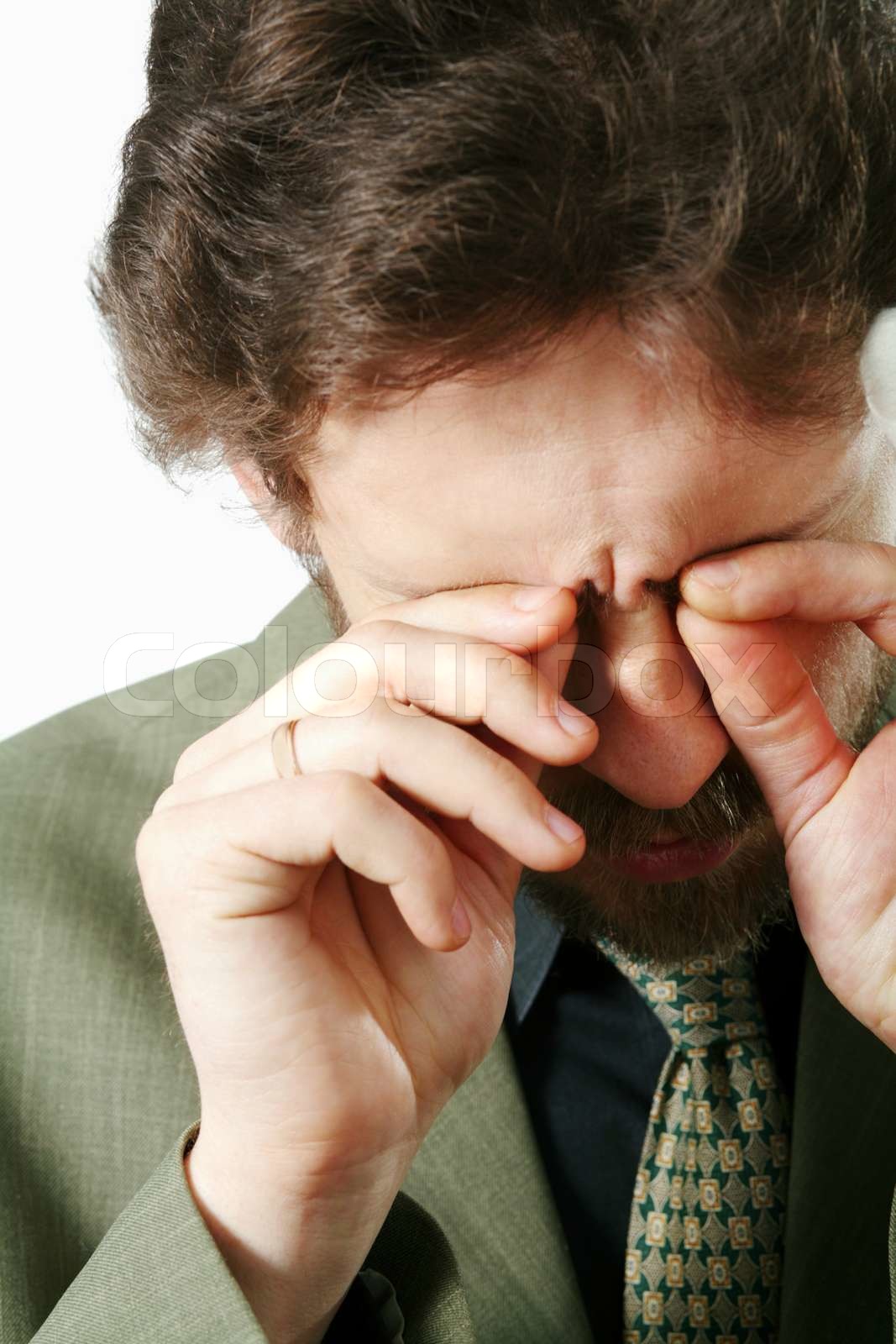 An image of a young man crying | Stock image | Colourbox