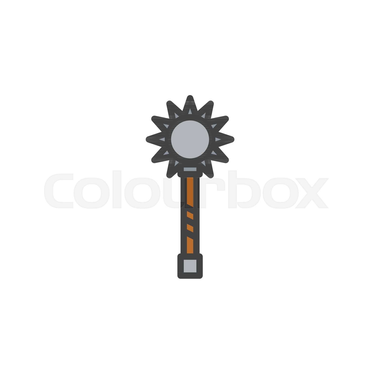 Mace weapon filled outline icon | Stock vector | Colourbox