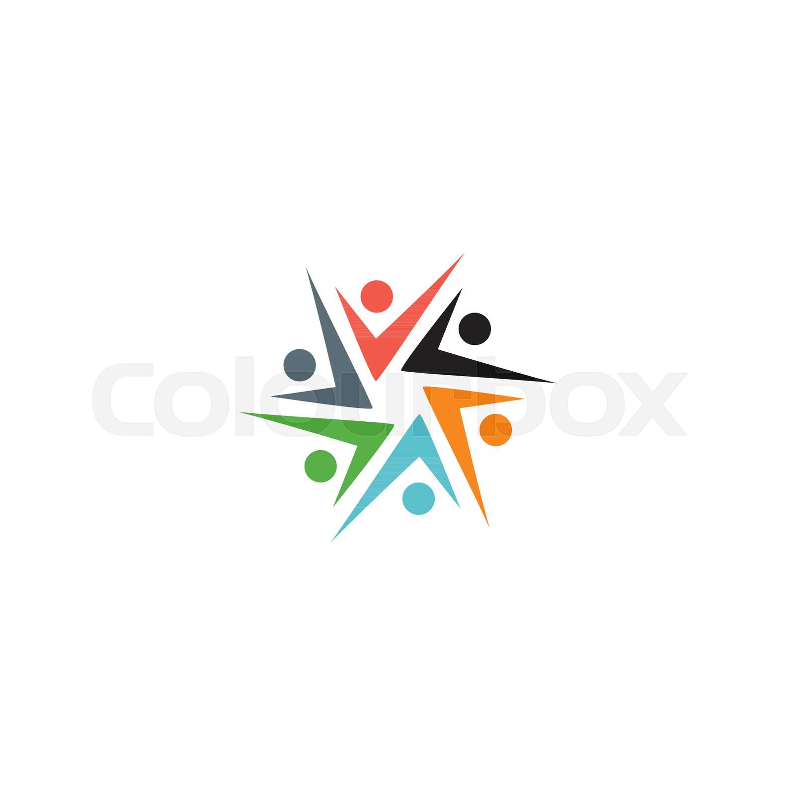 Community people organization logo icon template | Stock vector | Colourbox
