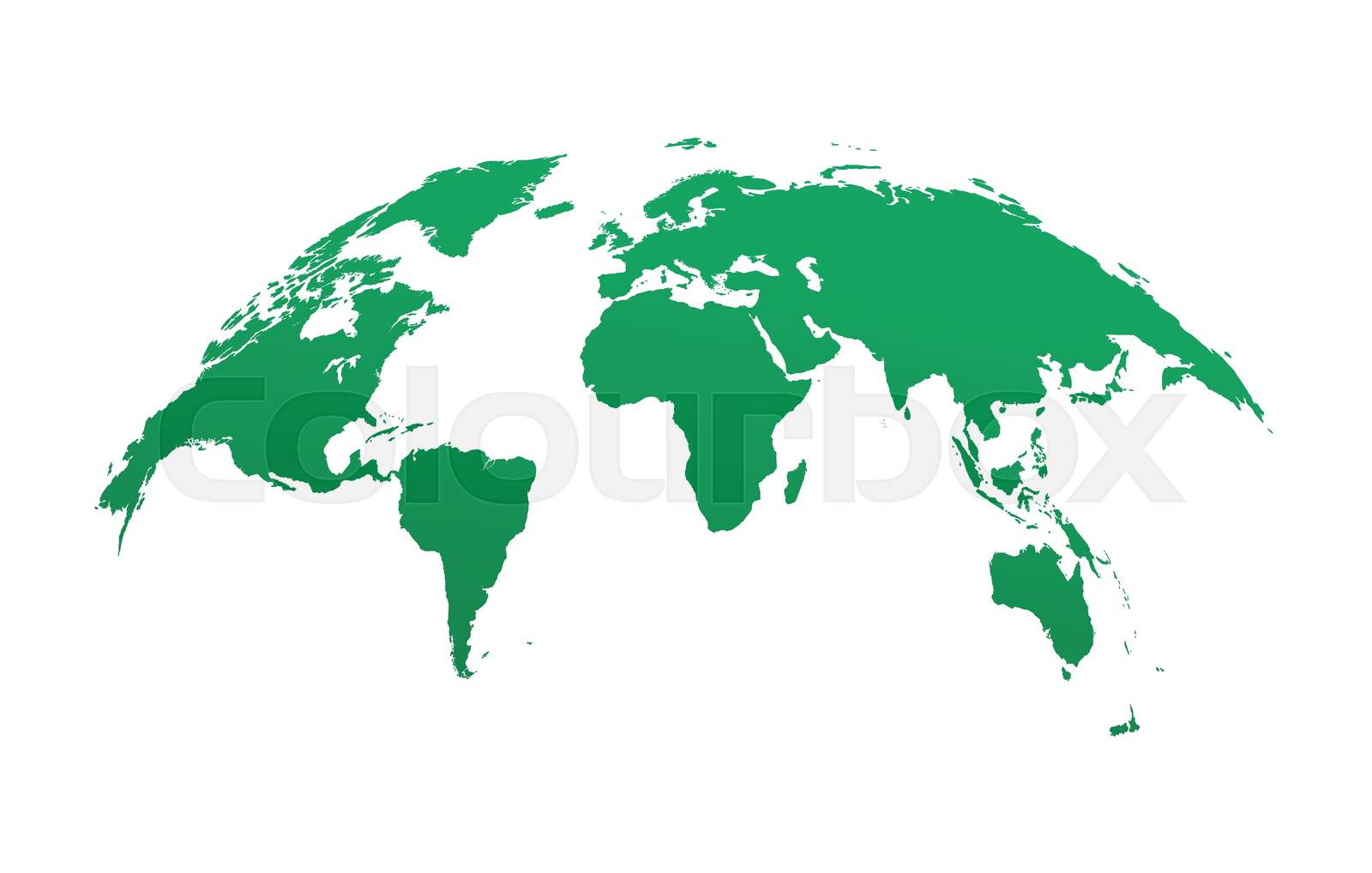 Globe map template. Rounded map of the world template | Stock vector ...