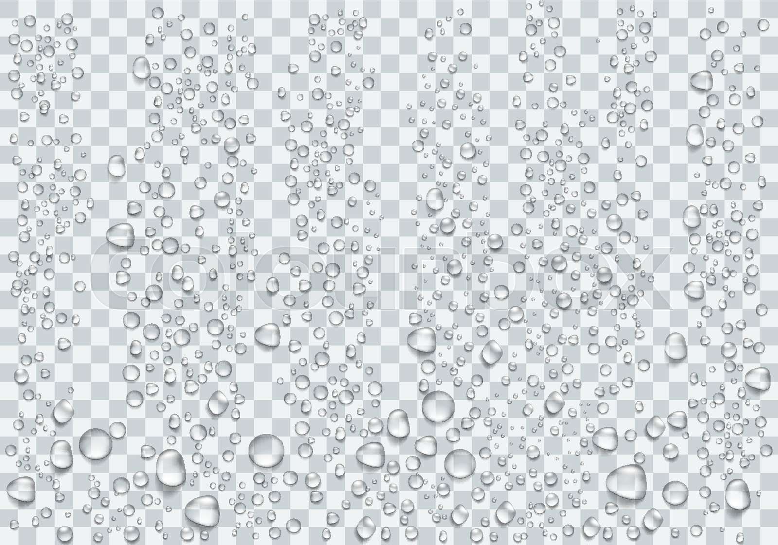 Realistic raindrop on the transparent background. Vector | Stock vector ...