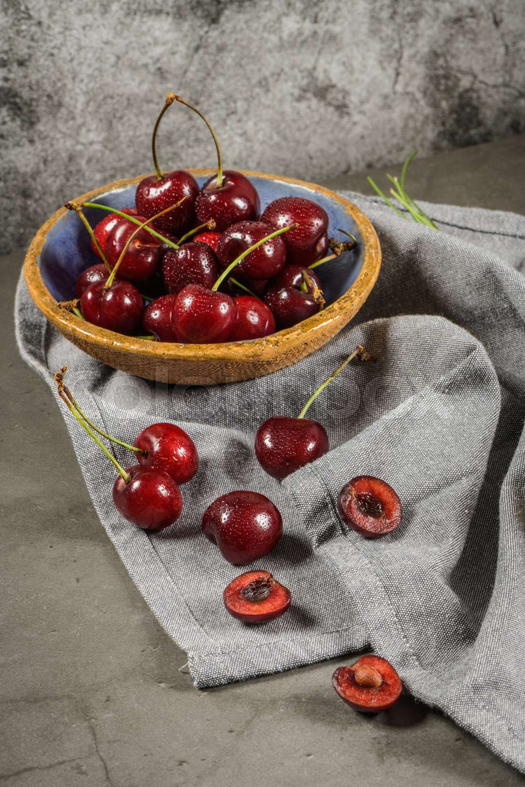 Red fresh cherries | Stock image | Colourbox