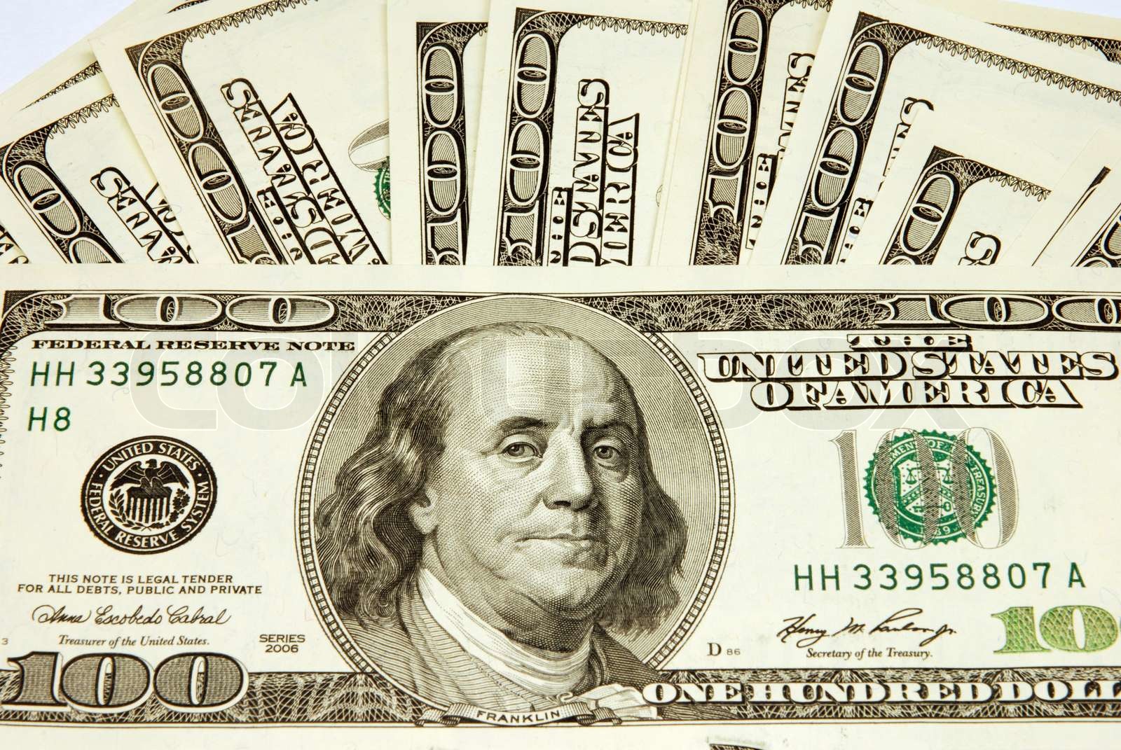 American Currency Dollar Stock Image Colourbox