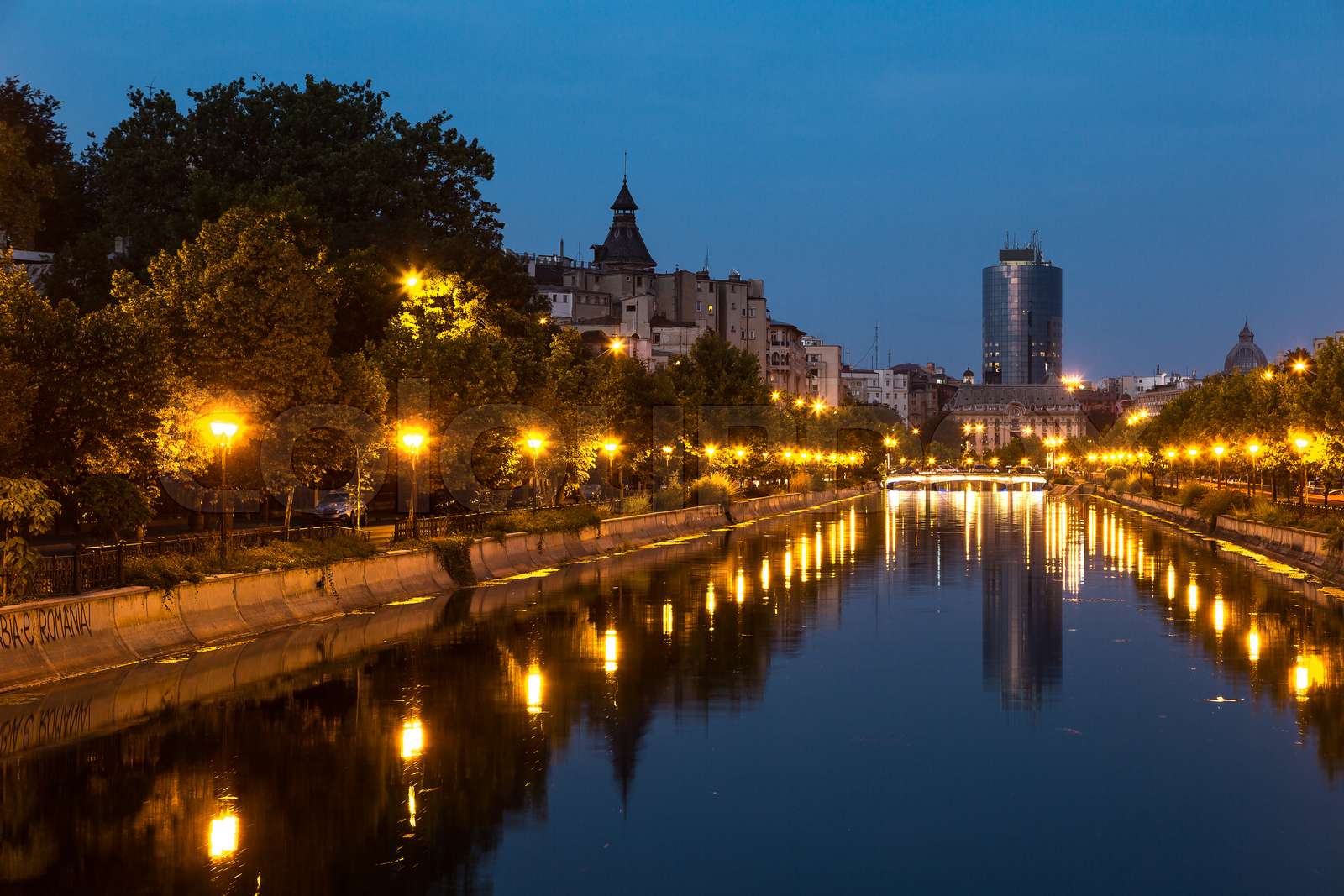 Bucharest on Dambovita river | Stock image | Colourbox