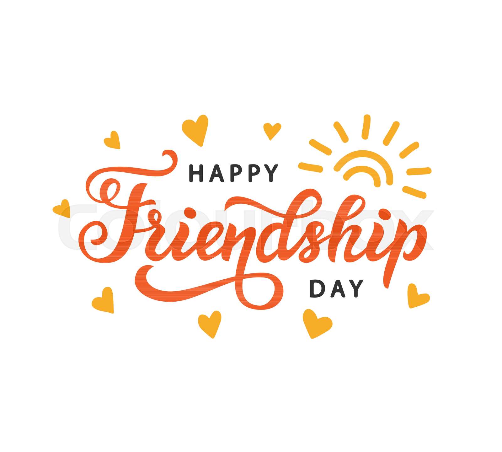 Happy Friendship Day cute poster | Stock vector | Colourbox